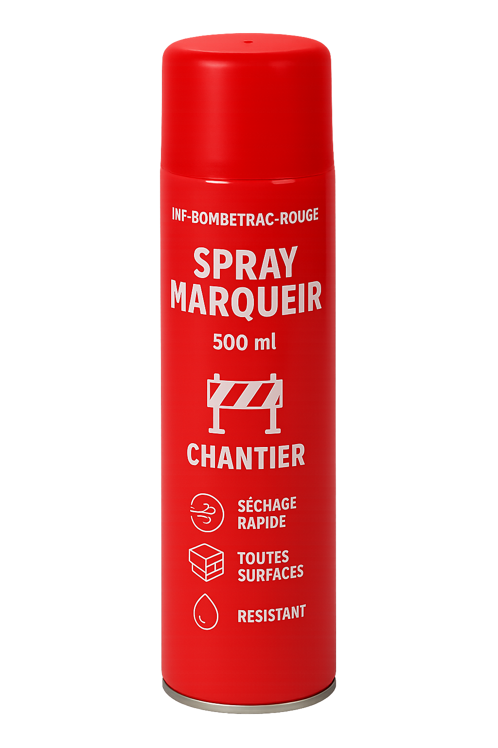 INF-BOMBETRAC-ROUGE - Spray marqueur rouge de chantier 500 ml - (LOT 5 ...